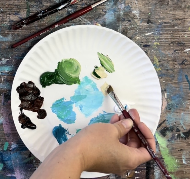 How To Paint Palm Trees - Acrylic Painting Tutorial For Beginners