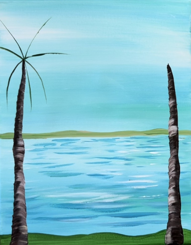 How To Paint Palm Trees - Acrylic Painting Tutorial For Beginners