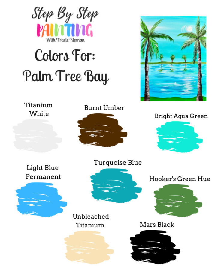 How To Paint Palm Trees - Acrylic Painting Tutorial For Beginners