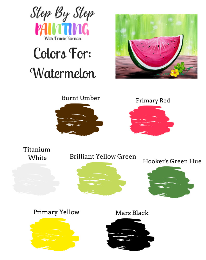 How To Paint A Watermelon - Easy Step By Step Acrylic Tutorial