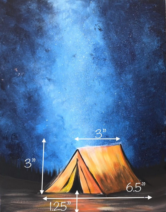 How To Paint "Let's Go Camping" Acrylic Painting Tutorial - Tracie ...