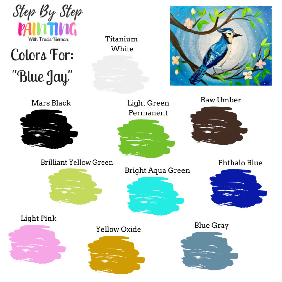 Blue Jay Painting - Online Acrylic Tutorial For Beginners