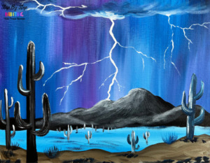 Desert Thunderstorm Painting - Acrylic Painting Tutorial - Tracie ...