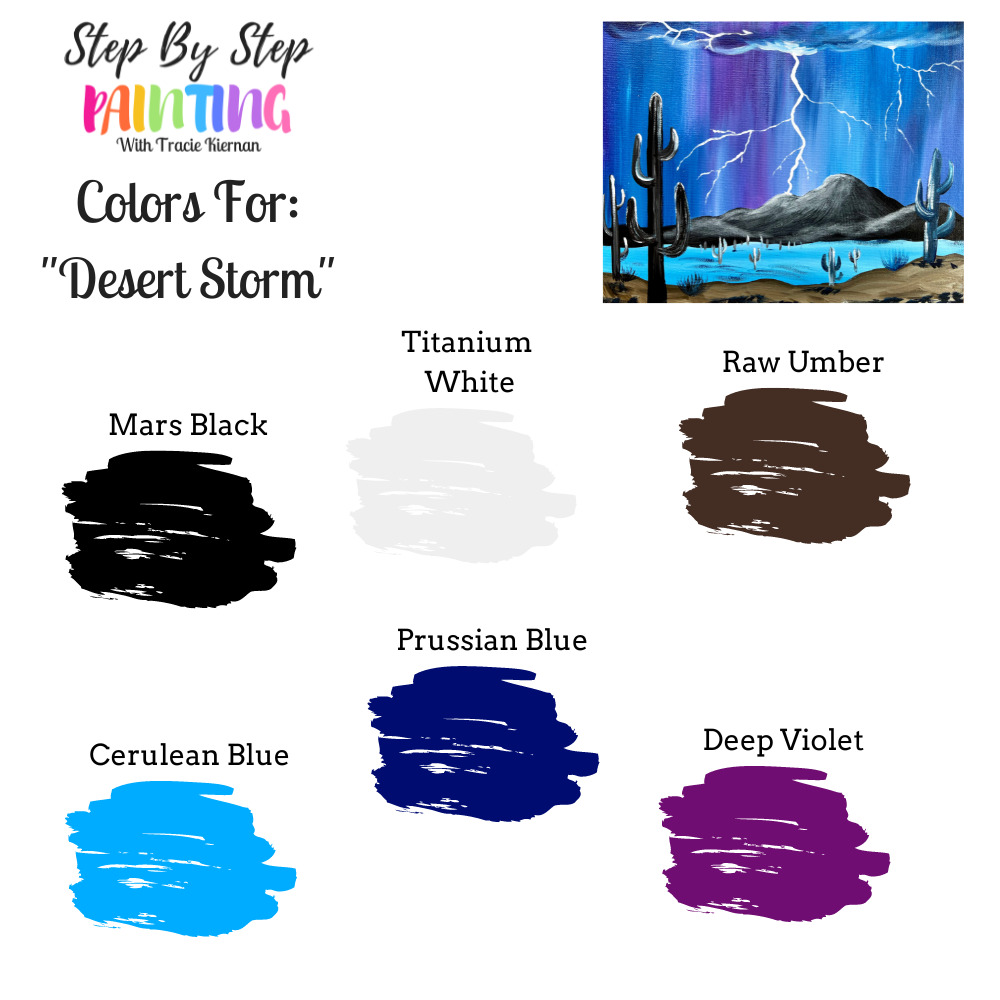 Desert Thunderstorm Painting - Acrylic Painting Tutorial - Tracie ...