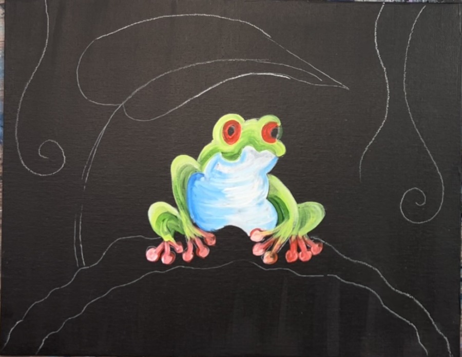 Frog Painting - Acrylic Tutorial For Beginners