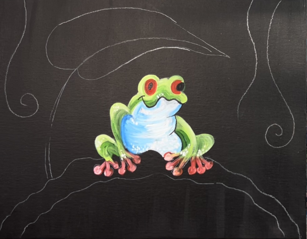 Frog Painting - Acrylic Tutorial For Beginners