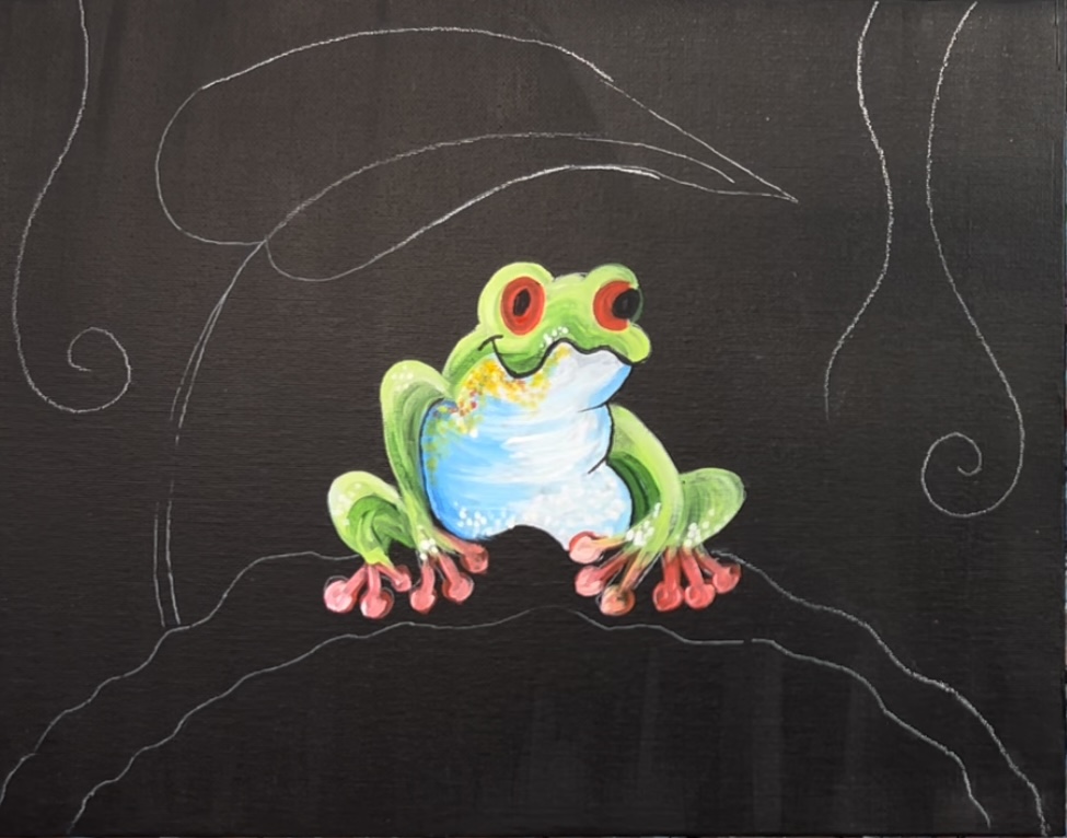 Frog Painting - Acrylic Tutorial For Beginners