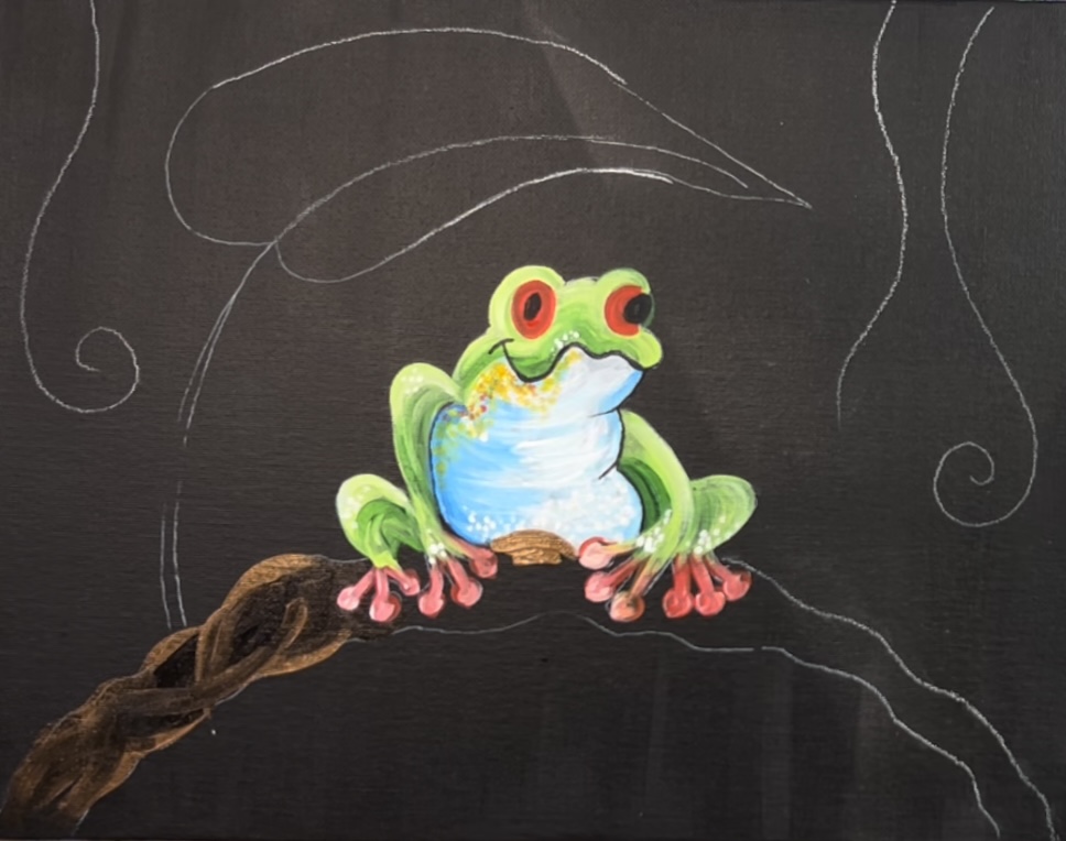 Frog Painting - Acrylic Tutorial For Beginners