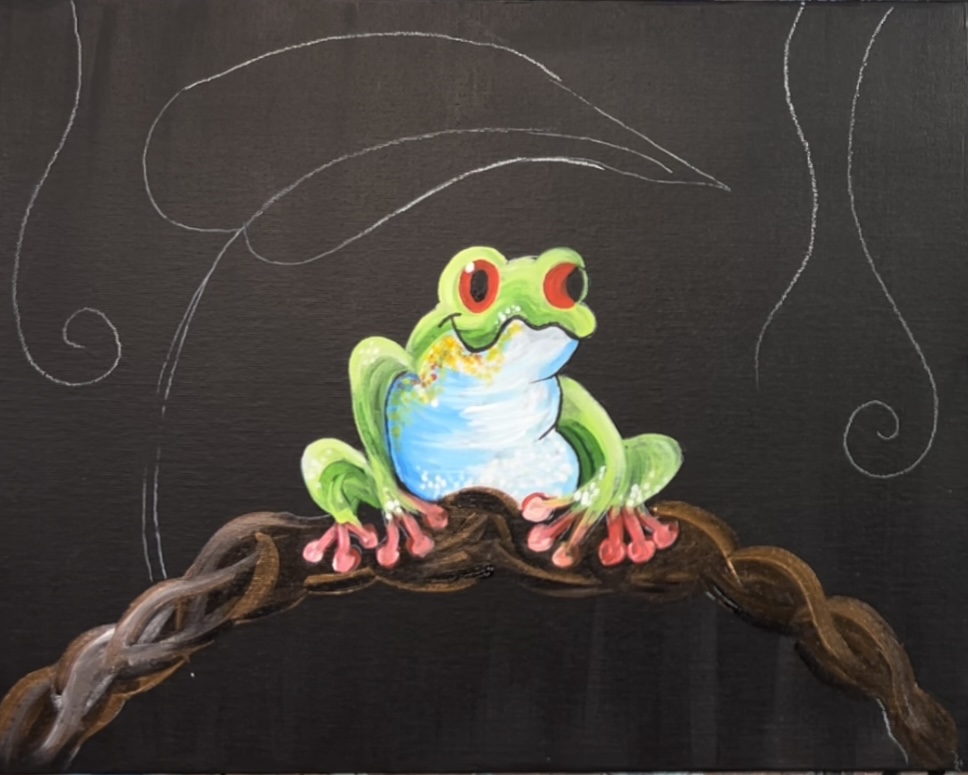 Frog Painting - Acrylic Tutorial For Beginners