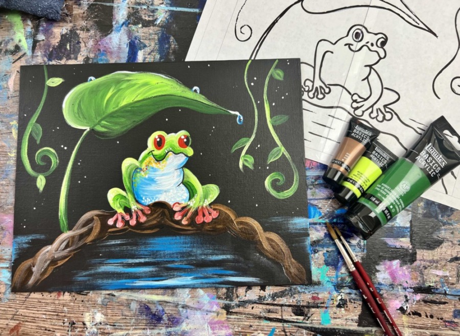 Frog Painting - Acrylic Tutorial For Beginners