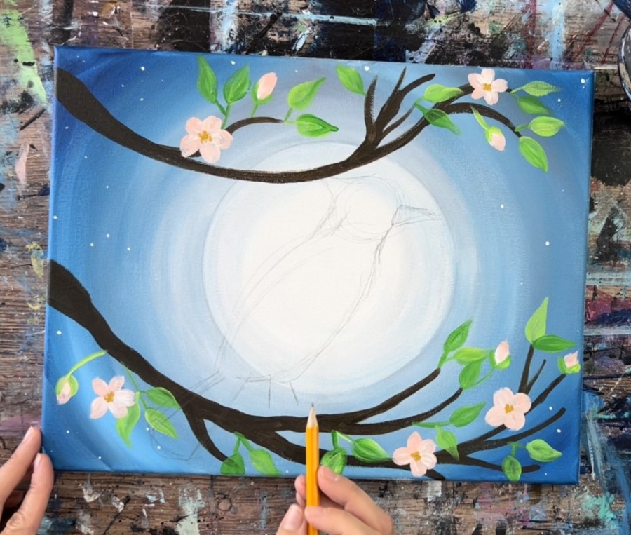 Blue Jay Painting - Online Acrylic Tutorial For Beginners