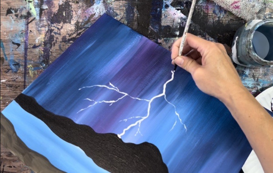 Desert Thunderstorm Painting - Acrylic Painting Tutorial - Tracie ...