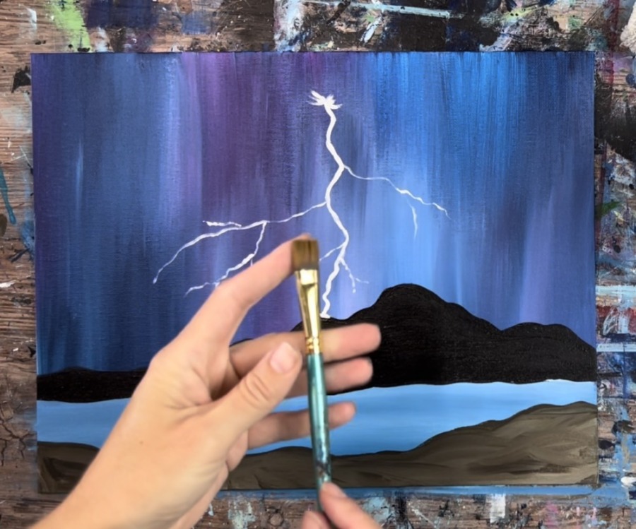 Desert Thunderstorm Painting - Acrylic Painting Tutorial - Tracie ...