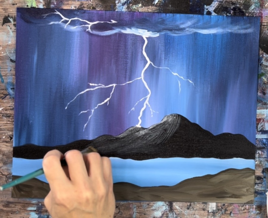 Desert Thunderstorm Painting - Acrylic Painting Tutorial - Tracie ...