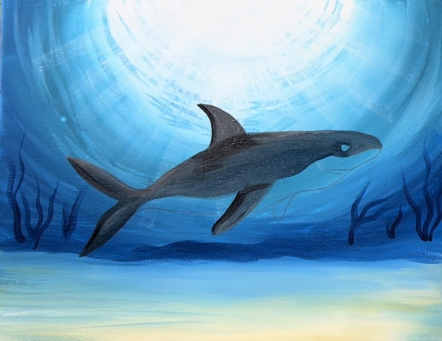 Shark Painting - Step By Step Online Acrylic Tutorial