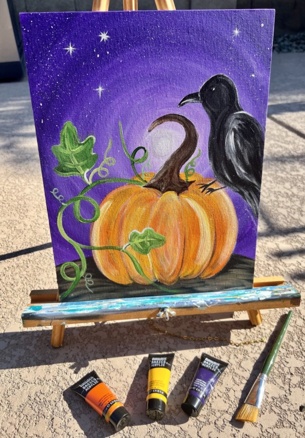 How To Paint a "Raven On A Pumpkin" - Fall & Halloween Painting ...