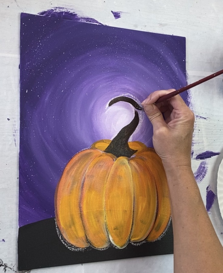How To Paint a "Raven On A Pumpkin" - Fall & Halloween Painting ...