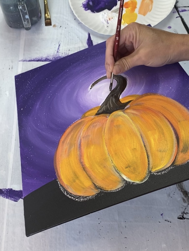 How To Paint a "Raven On A Pumpkin" - Fall & Halloween Painting ...