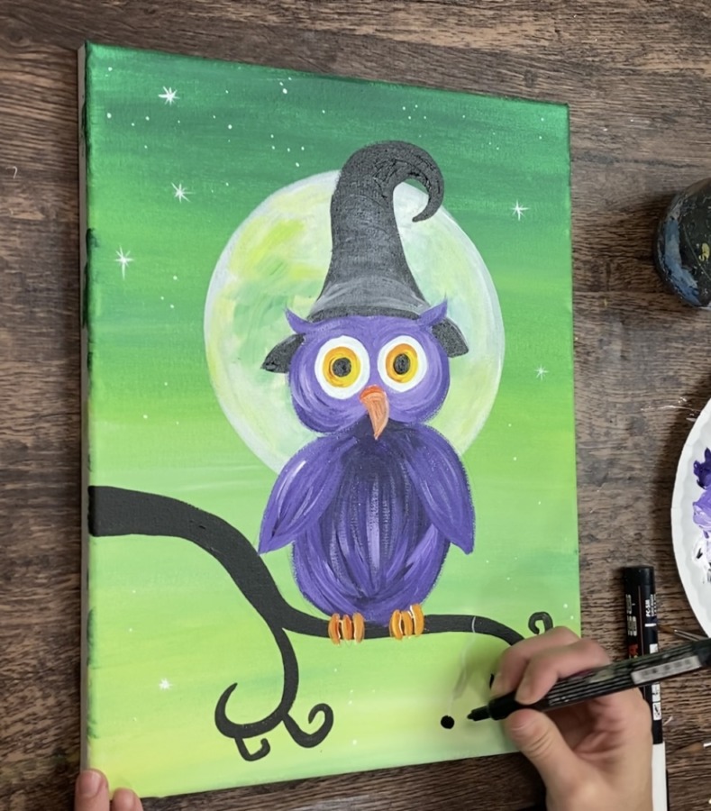 Halloween Owl - Acrylic Painting Tutorial - Tracie Kiernan - Step By ...