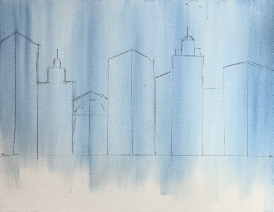 Fall In The City - Acrylic Painting Tutorial - Tracie Kiernan - Step By ...