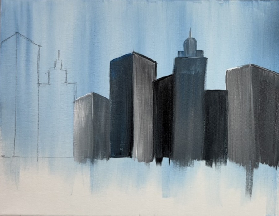 Fall In The City - Acrylic Painting Tutorial - Tracie Kiernan - Step By ...