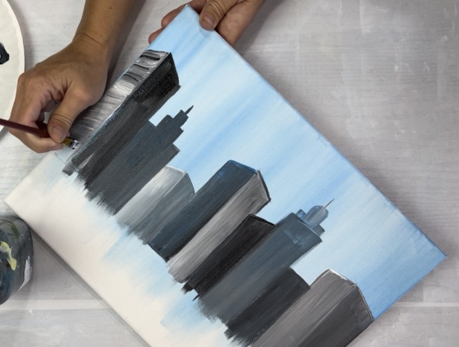 Fall In The City - Acrylic Painting Tutorial - Tracie Kiernan - Step By ...