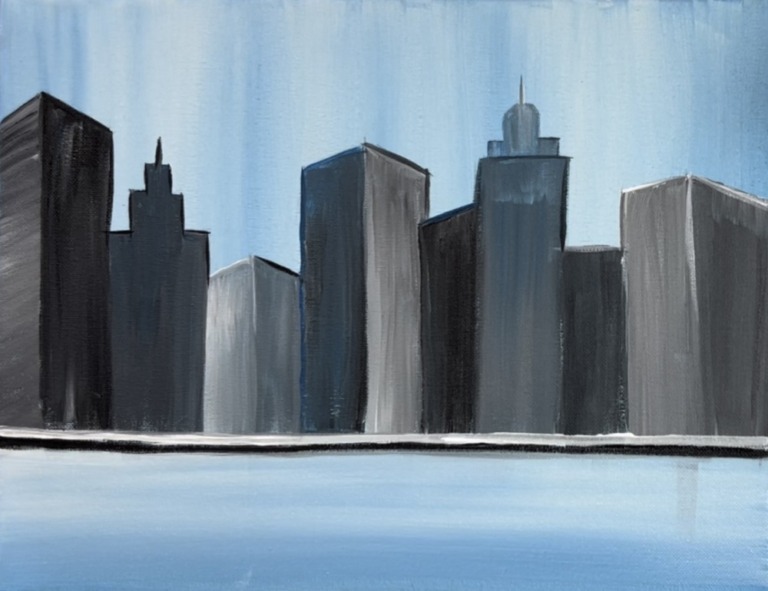 Fall In The City - Acrylic Painting Tutorial - Tracie Kiernan - Step By ...