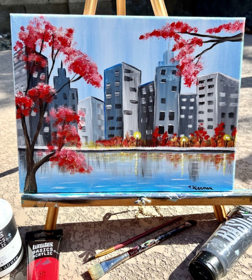 Fall In The City - Acrylic Painting Tutorial - Tracie Kiernan - Step By ...