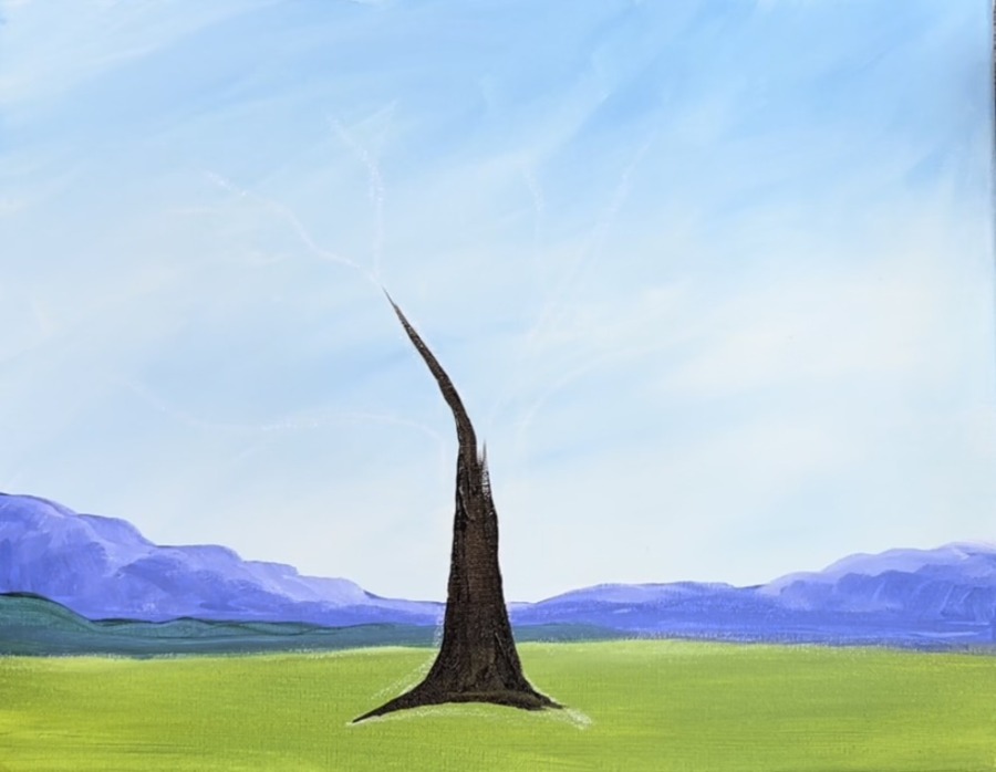 Paint A Fall Tree With Q-Tips! - Acrylic Painting Tutorial Online