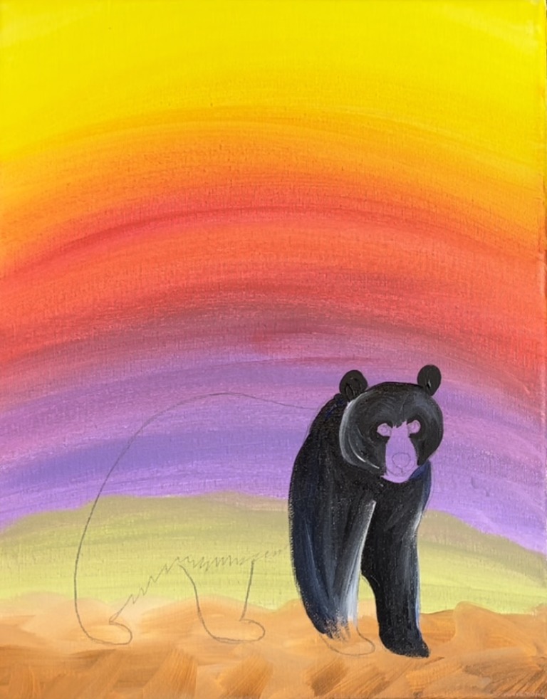 How To Paint "Bear Forest" - Bear Painting Online Tutorial - Tracie ...