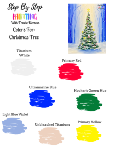 How To Paint A Christmas Tree In A Snowy Forest - Tracie Kiernan - Step ...