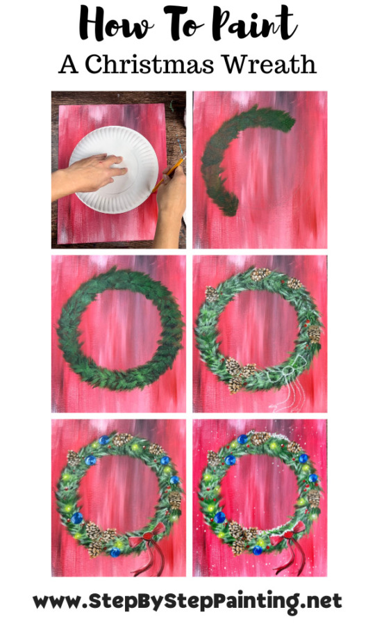 How To Paint A Christmas Wreath - Tracie Kiernan - Step By Step Painting