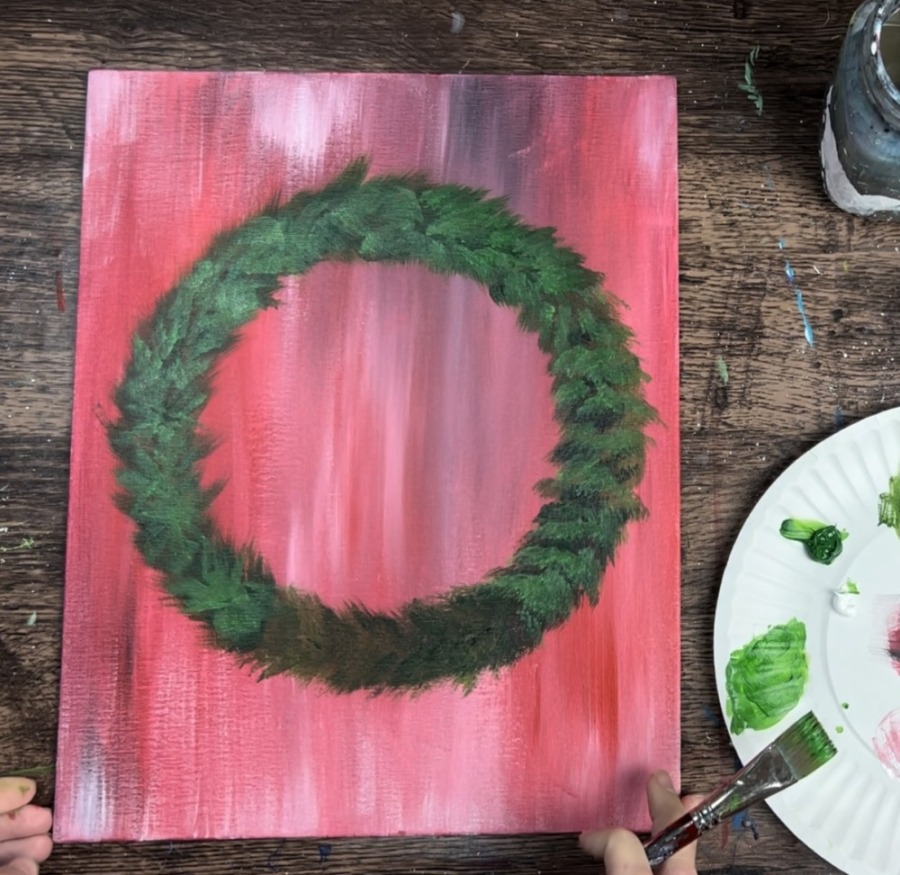 How To Paint A Christmas Wreath - Tracie Kiernan - Step By Step Painting