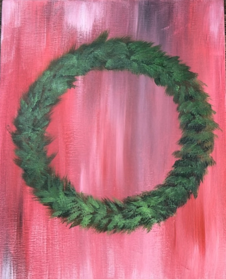 How To Paint A Christmas Wreath - Tracie Kiernan - Step By Step Painting