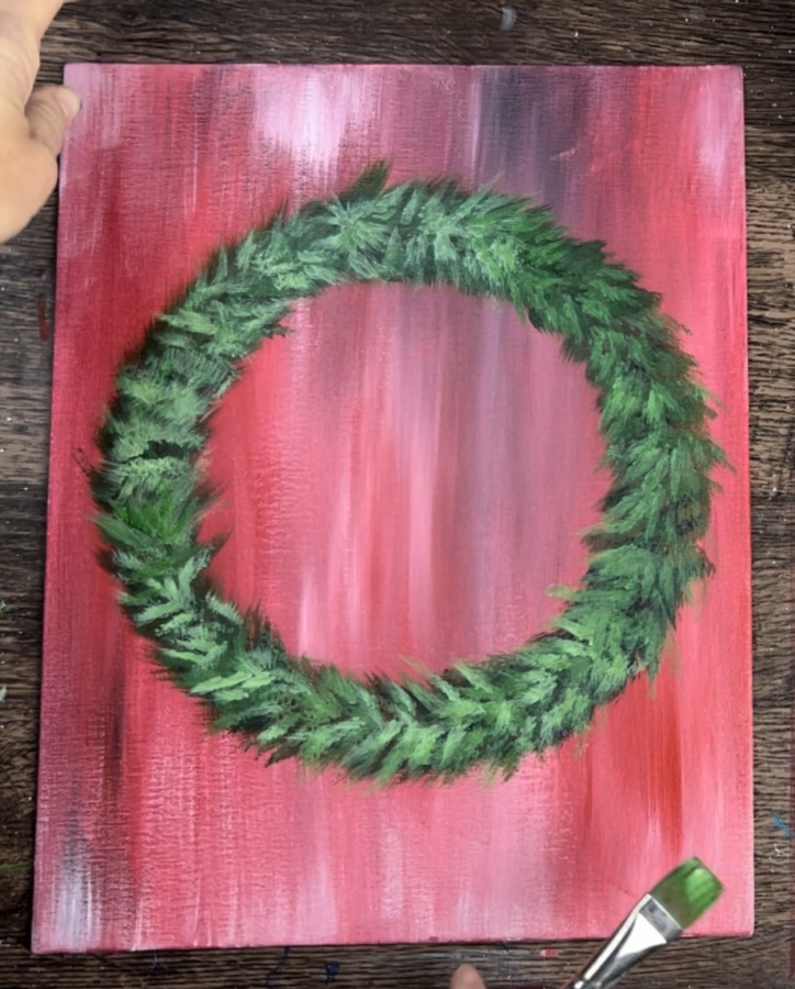 How To Paint A Christmas Wreath - Tracie Kiernan - Step By Step Painting
