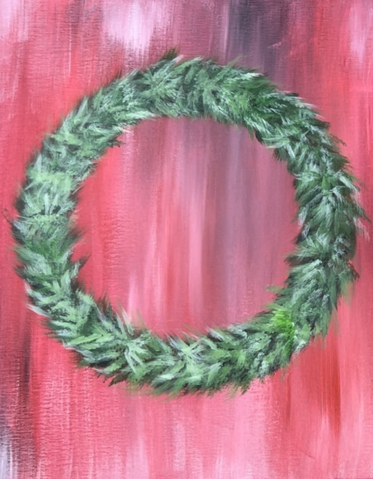 How To Paint A Christmas Wreath - Tracie Kiernan - Step By Step Painting