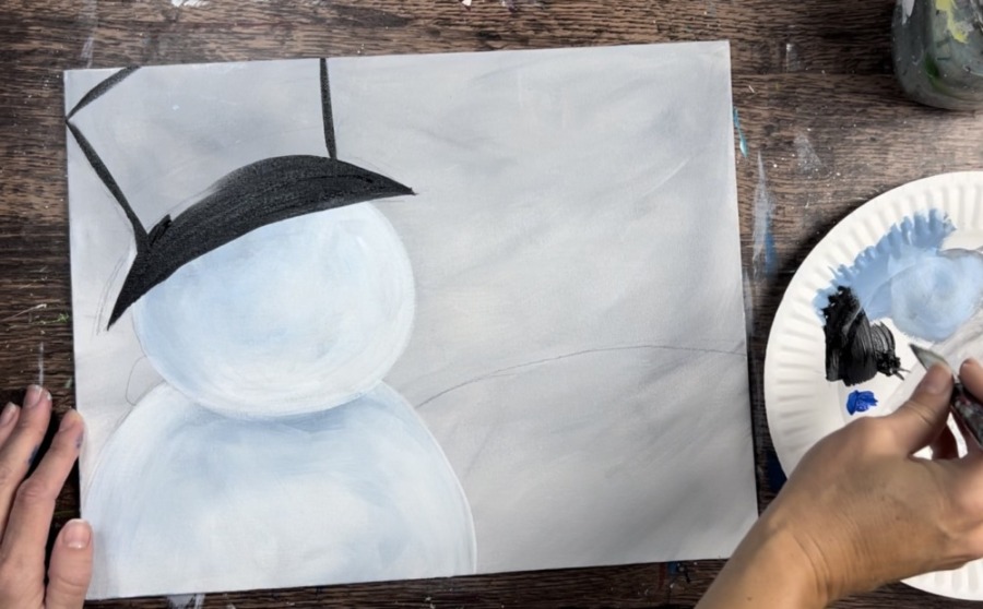 Snowman With Ornaments - Acrylic Painting Tutorial - Tracie Kiernan ...