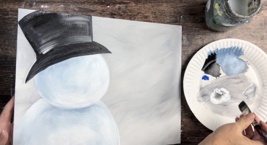 Snowman With Ornaments - Acrylic Painting Tutorial - Tracie Kiernan ...
