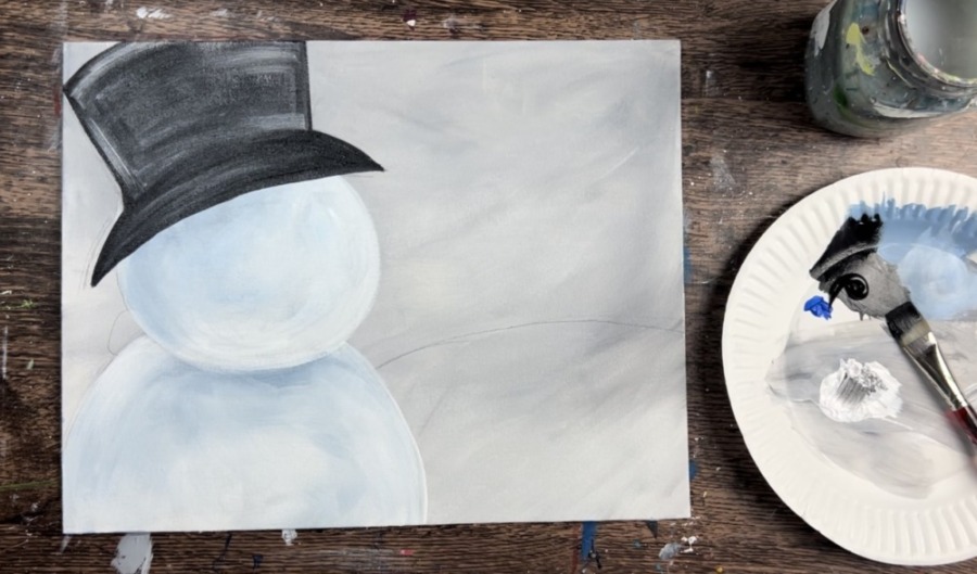 Snowman With Ornaments - Acrylic Painting Tutorial - Tracie Kiernan ...