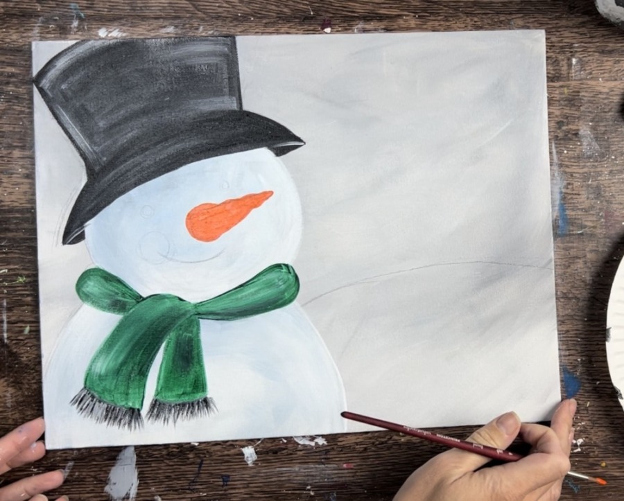 Snowman With Ornaments - Acrylic Painting Tutorial - Tracie Kiernan ...
