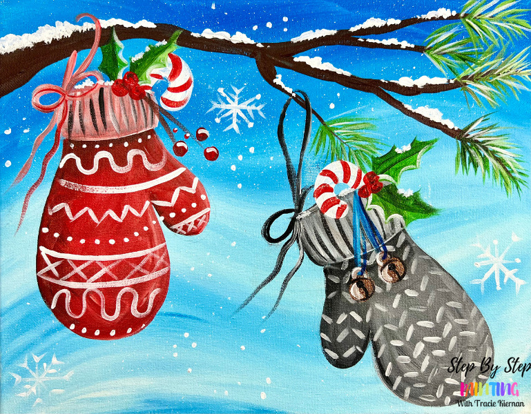 Easy Christmas Paintings - Step By Step Painting With Tracie Kiernan
