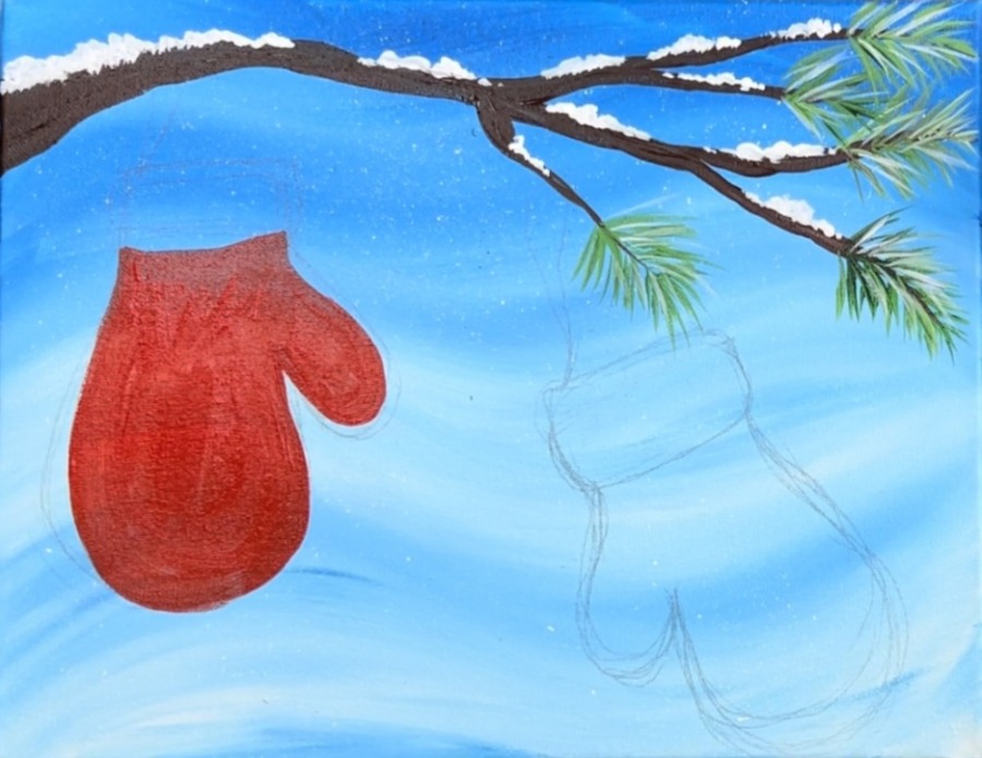 How To Paint "Christmas Mittens" - Acrylic Painting Tutorial - Tracie ...
