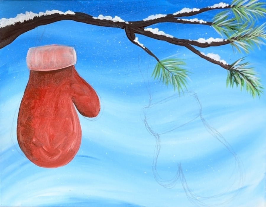 How To Paint "Christmas Mittens" - Acrylic Painting Tutorial - Tracie ...
