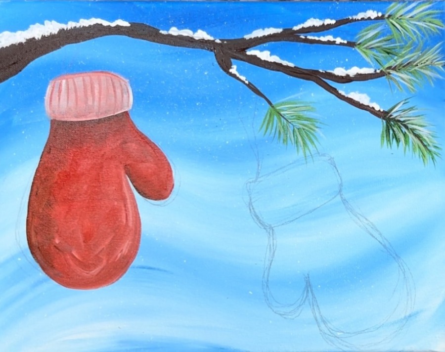 How To Paint "Christmas Mittens" - Acrylic Painting Tutorial - Tracie ...