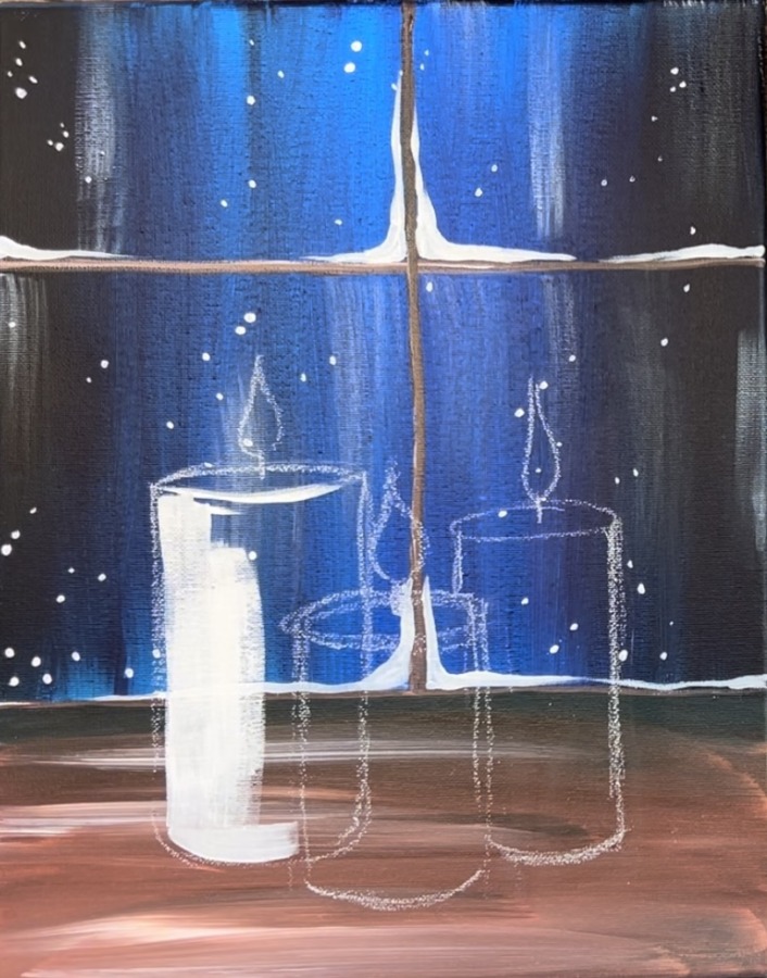 How To Paint Christmas Candles - Acrylic Painting Tutorial - Tracie ...