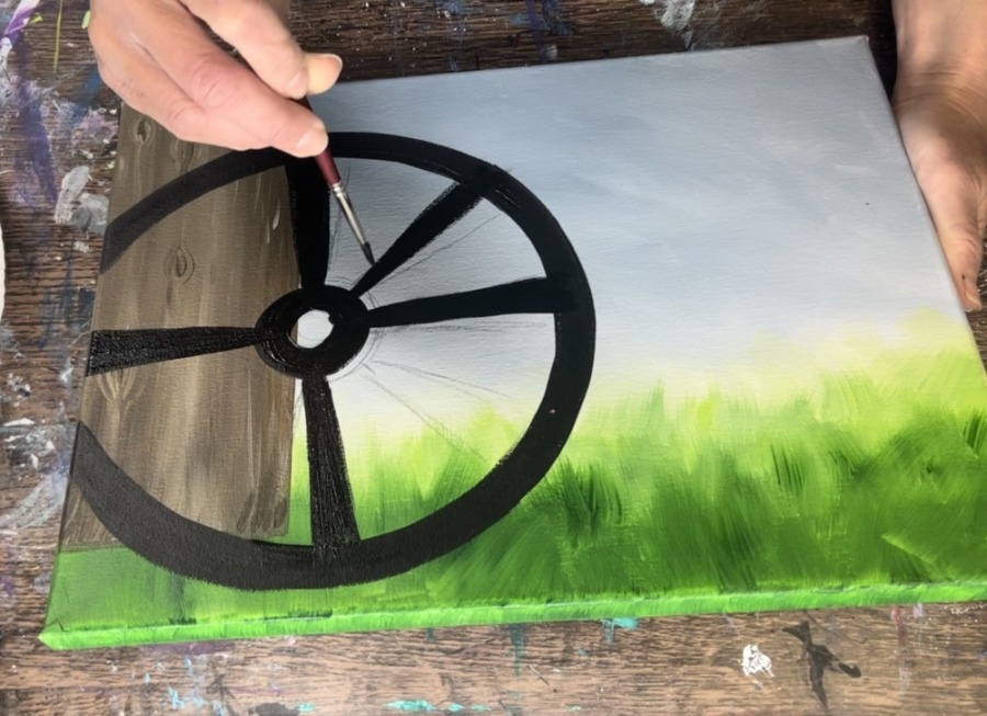 Wagon Wheel Painting - Step By Step Tutorial - Tracie Kiernan - Step By ...