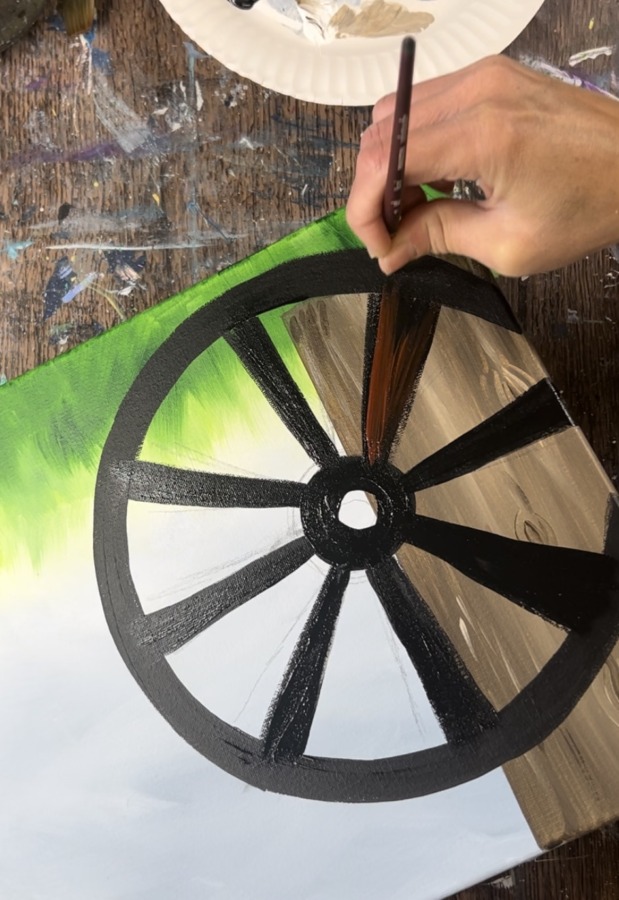 Wagon Wheel Painting - Step By Step Tutorial - Tracie Kiernan - Step By ...