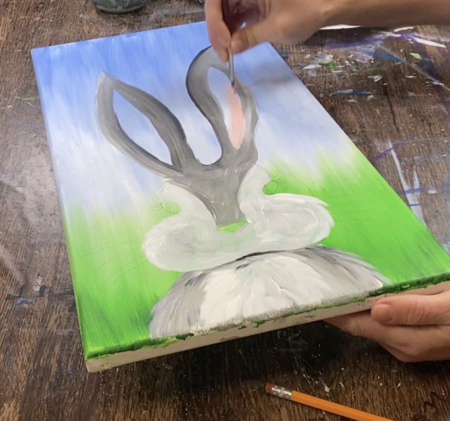 Rabbit Painting - Online Acrylic Tutorial For Beginners