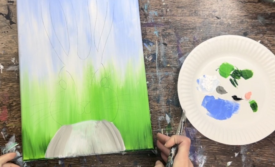 Rabbit Painting - Online Acrylic Tutorial For Beginners