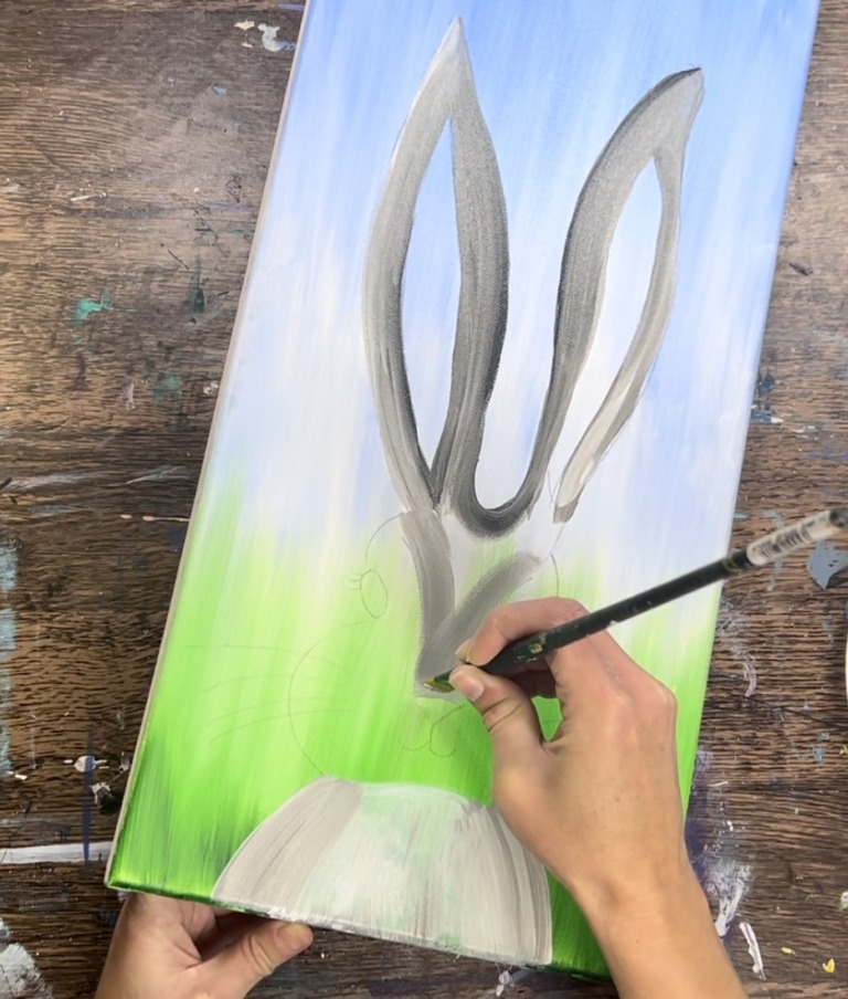 Rabbit Painting Online Acrylic Tutorial For Beginners